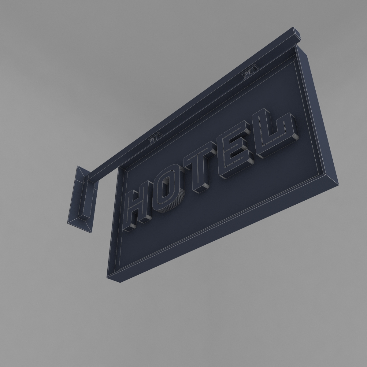 Signboard nameplate 3D model - TurboSquid 1375100