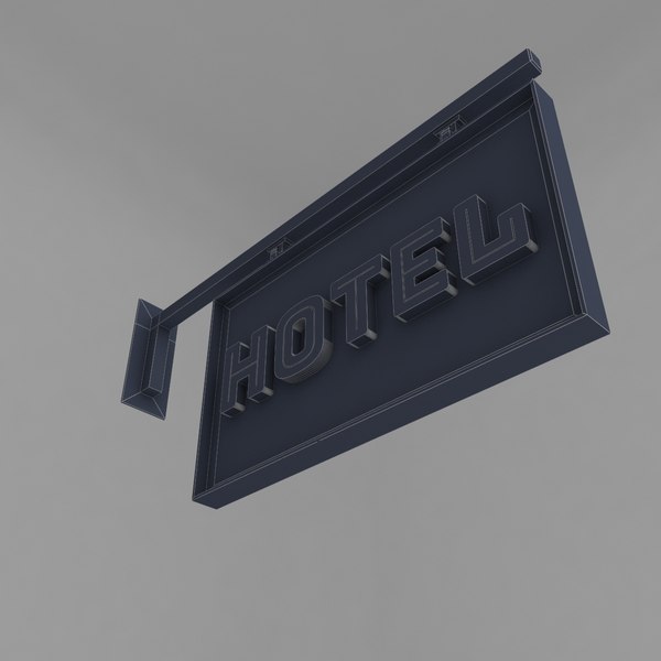 Signboard nameplate 3D model - TurboSquid 1375100