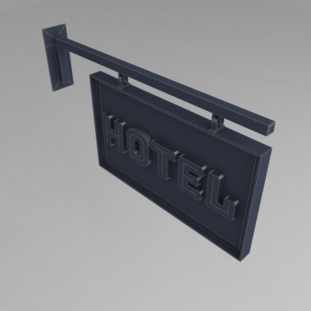 Signboard Nameplate 3D Model - TurboSquid 1375100
