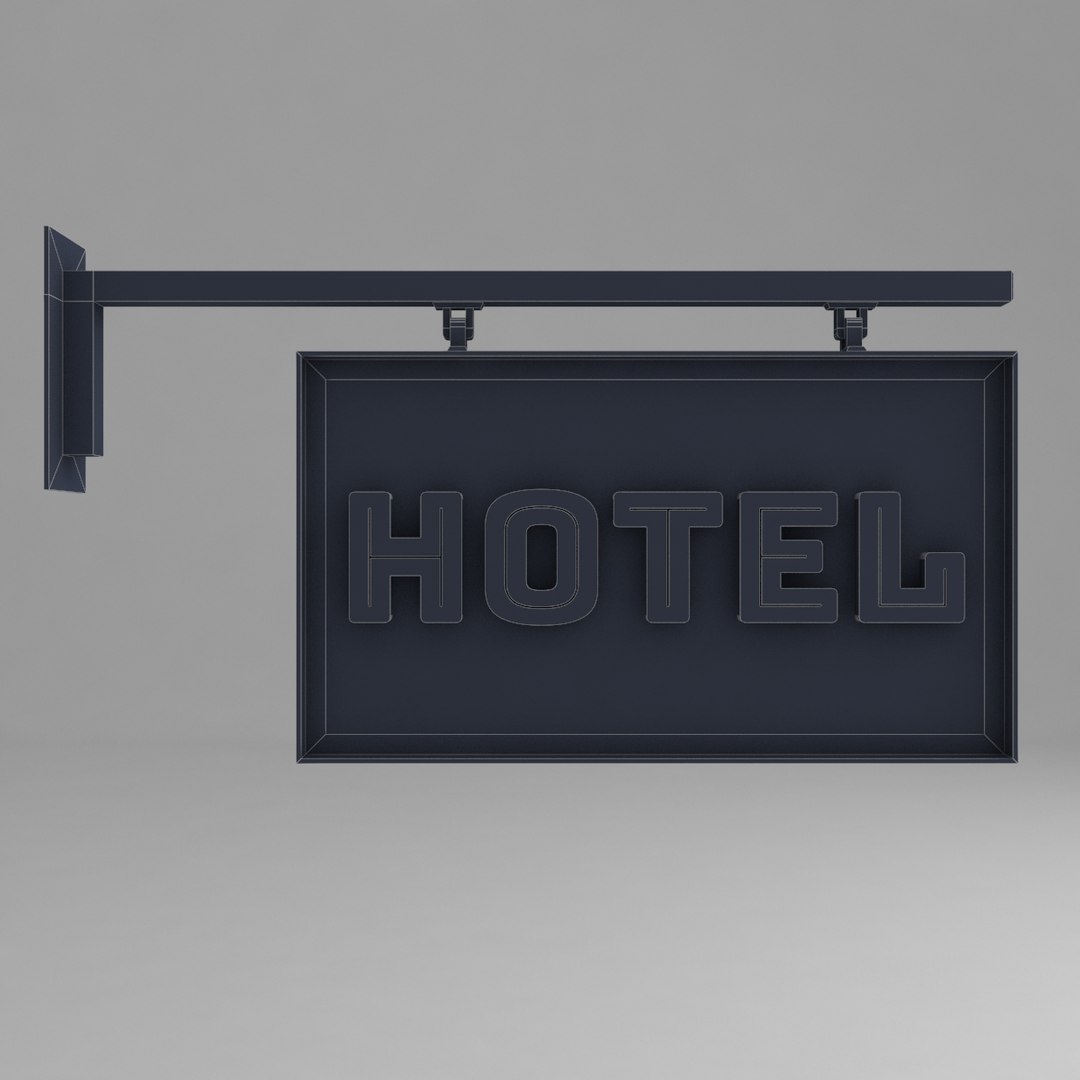 Signboard Nameplate 3D Model - TurboSquid 1375100