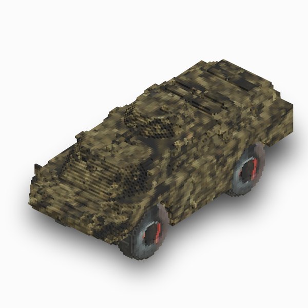 3D модель Voxel Vox Magicavoxel Pixel Lowpoly Car Truck Vehicle ...