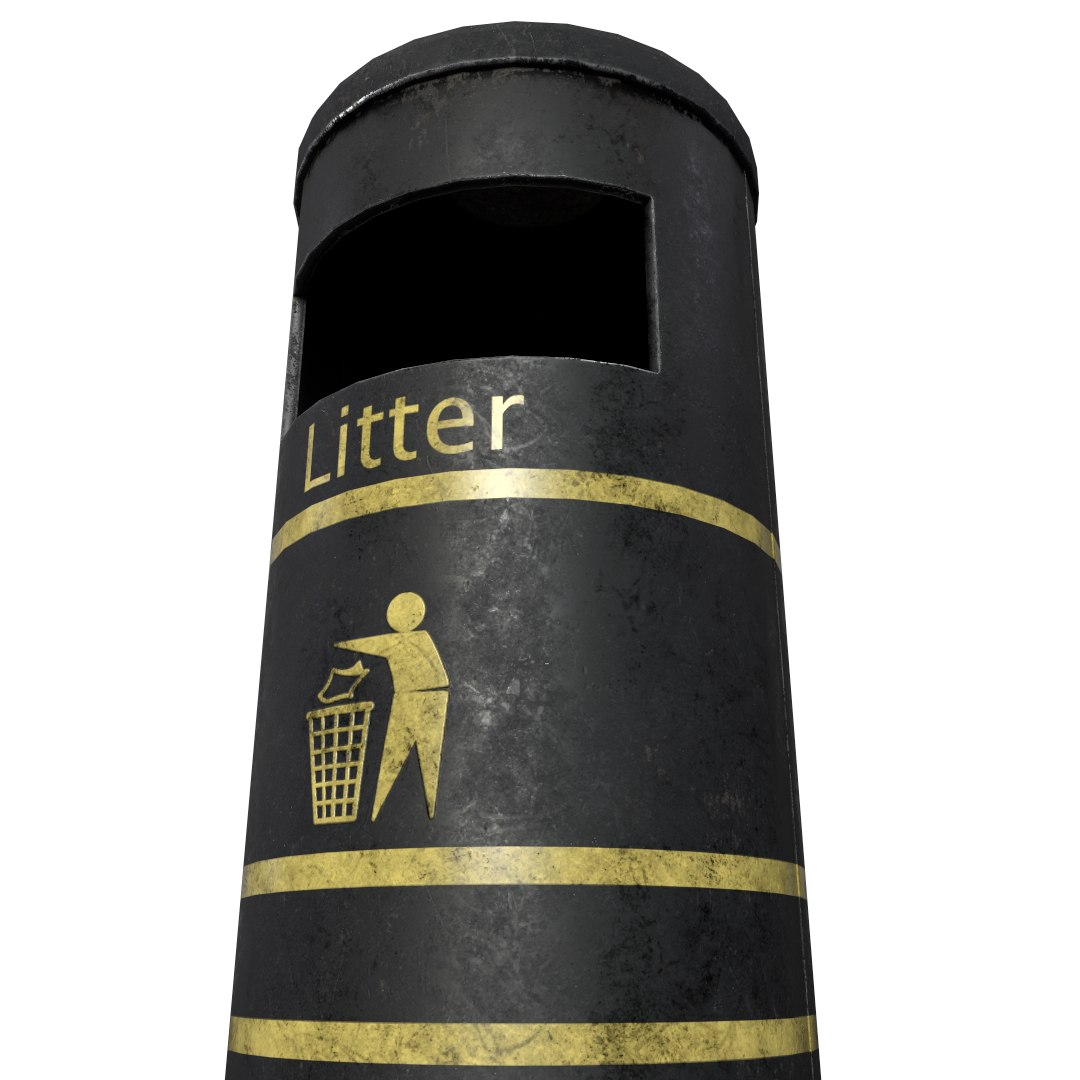 Derby Round Litter Bin 3D model - TurboSquid 1984369
