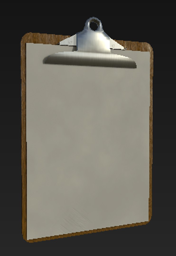 Wooden Clipboard 3D - TurboSquid 1168180