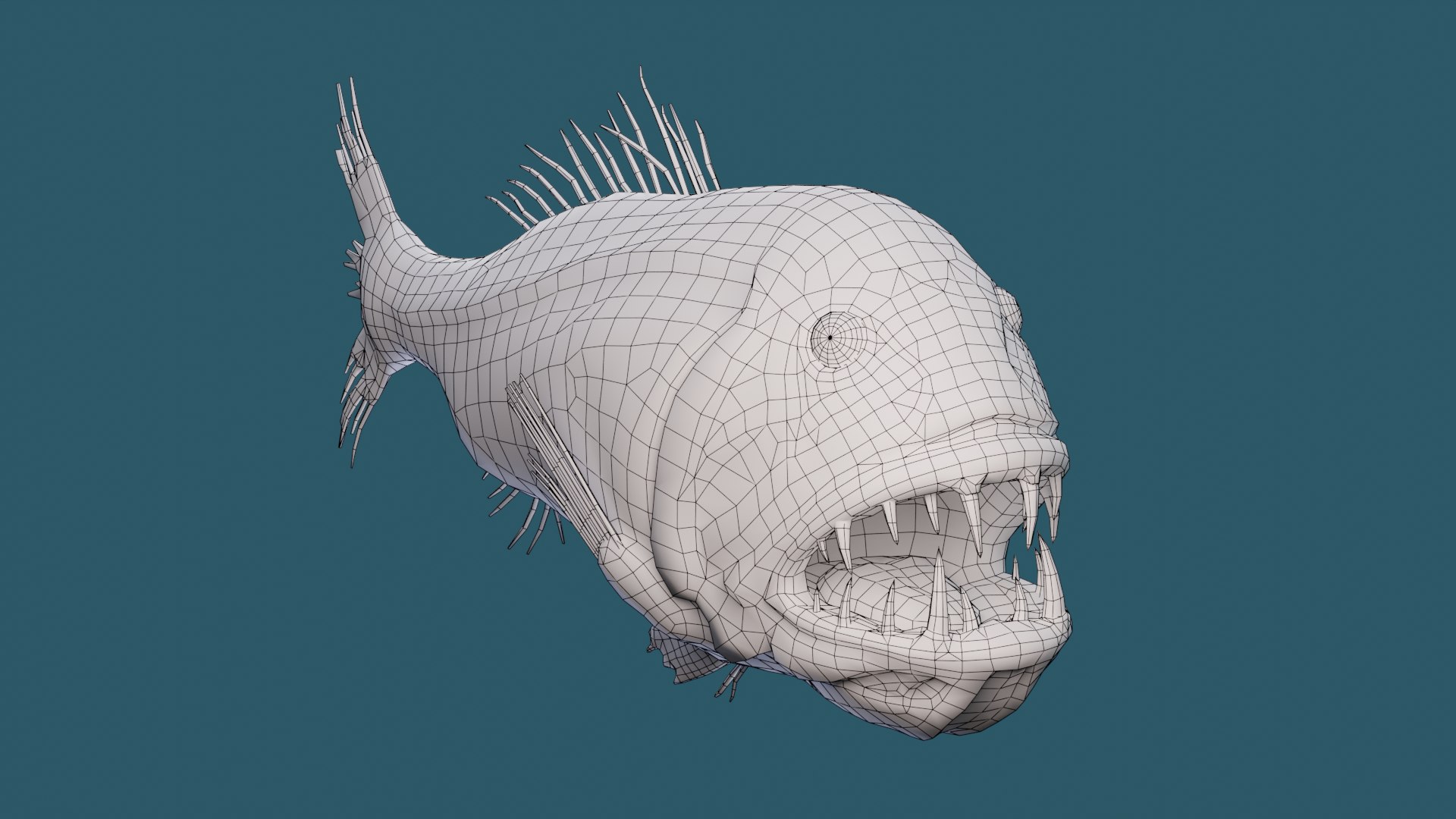 3D Fish Monster - Sabertooth Model - TurboSquid 1848860