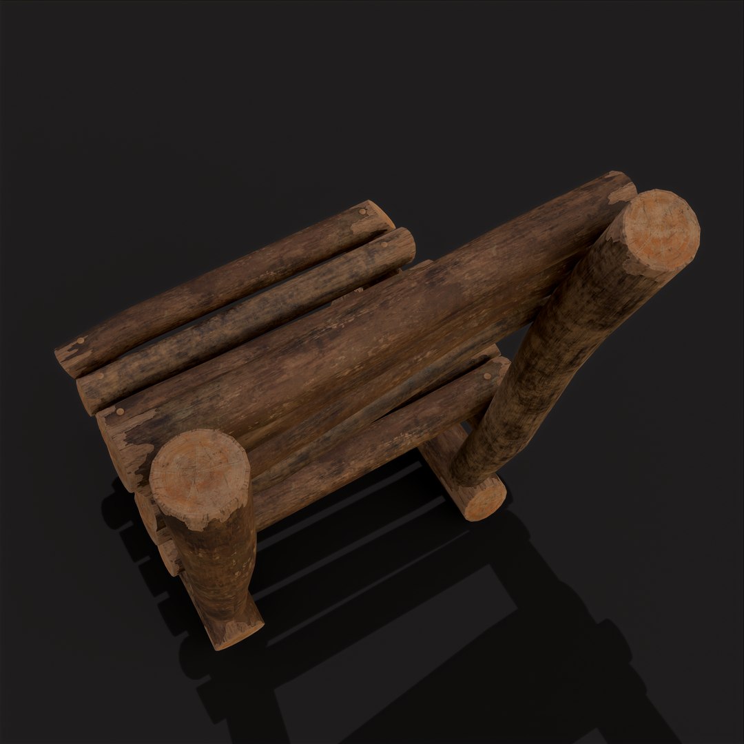 3D Model Rustic Log Chair - TurboSquid 1926651