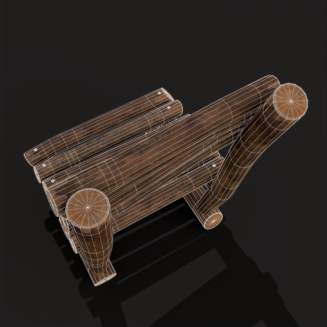 3D Model Rustic Log Chair - TurboSquid 1926651