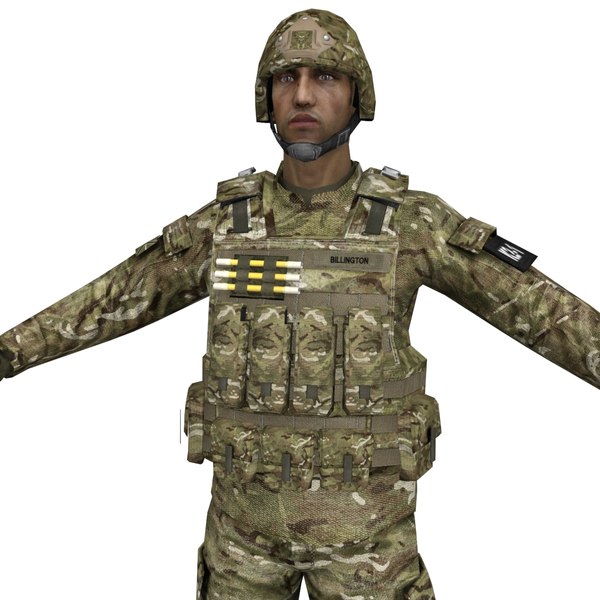 3d model human military