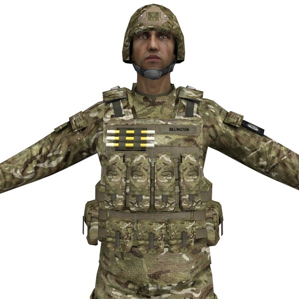 3d model human military