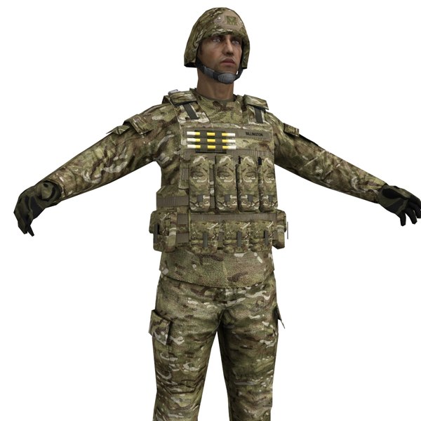 3d model human military