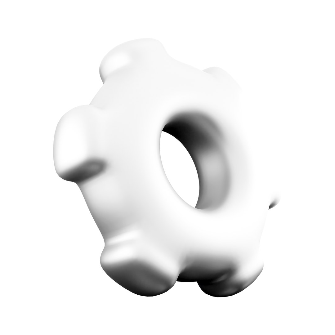 White Gear Icon 3D Model - TurboSquid 2074171