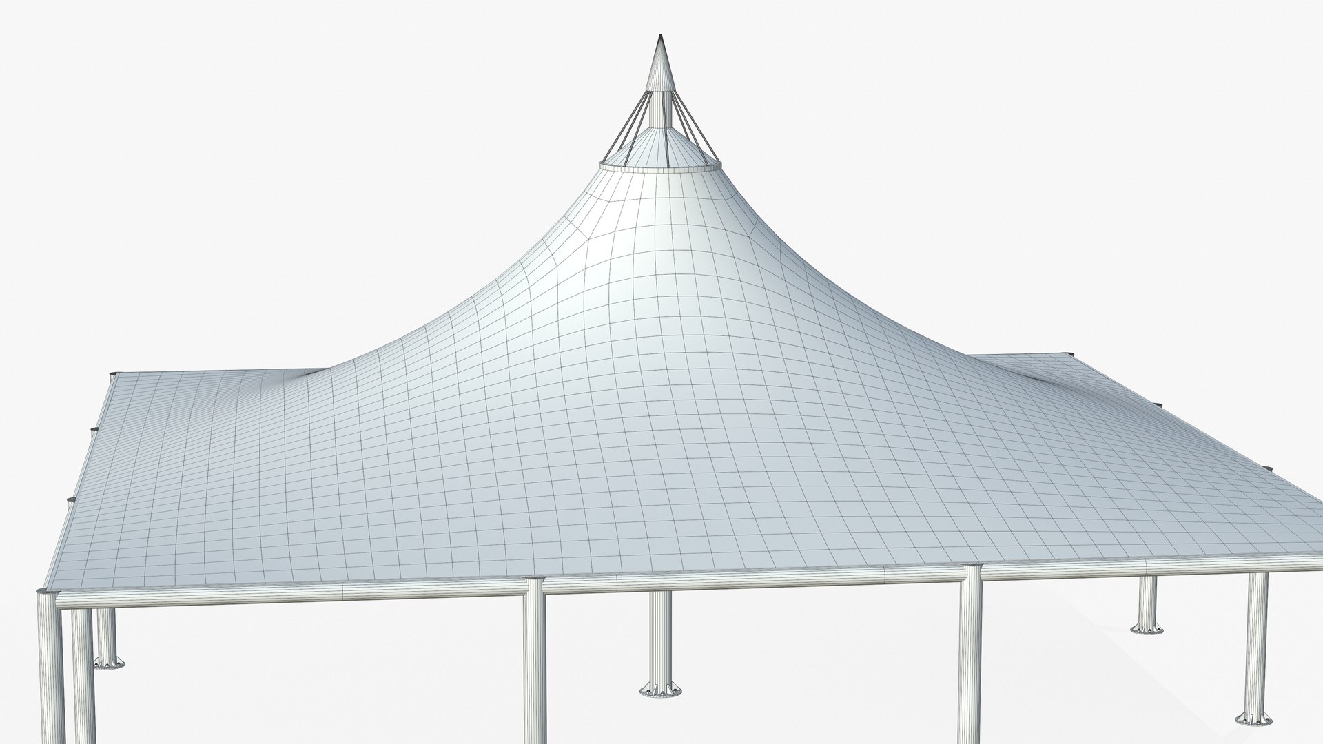 Tensile Structures Conic 3D Model - TurboSquid 1847832