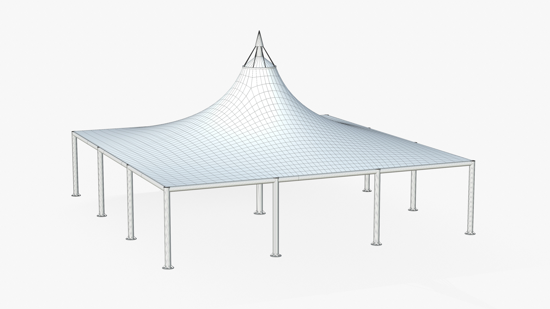 Tensile Structures Conic 3D Model - TurboSquid 1847832