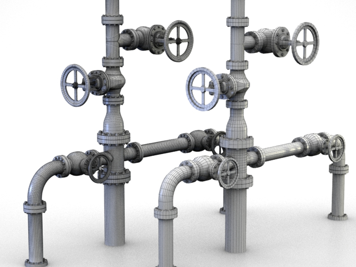 3d Wellhead Pipe Model