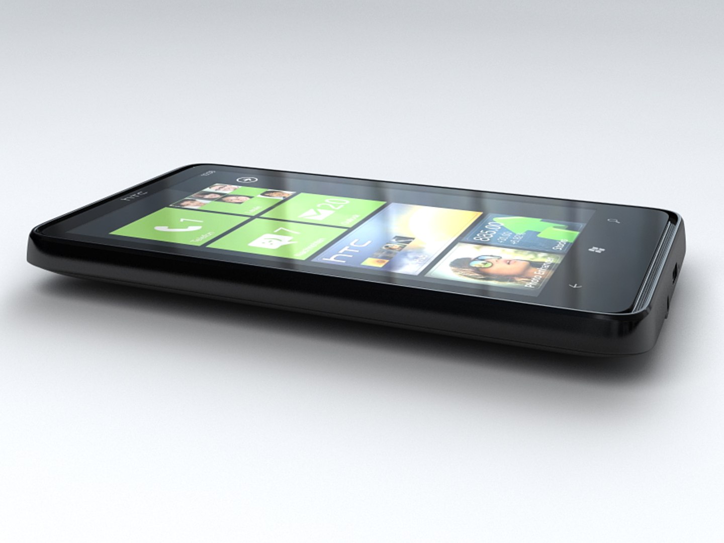 3d model of htc hd 7 mobile phone