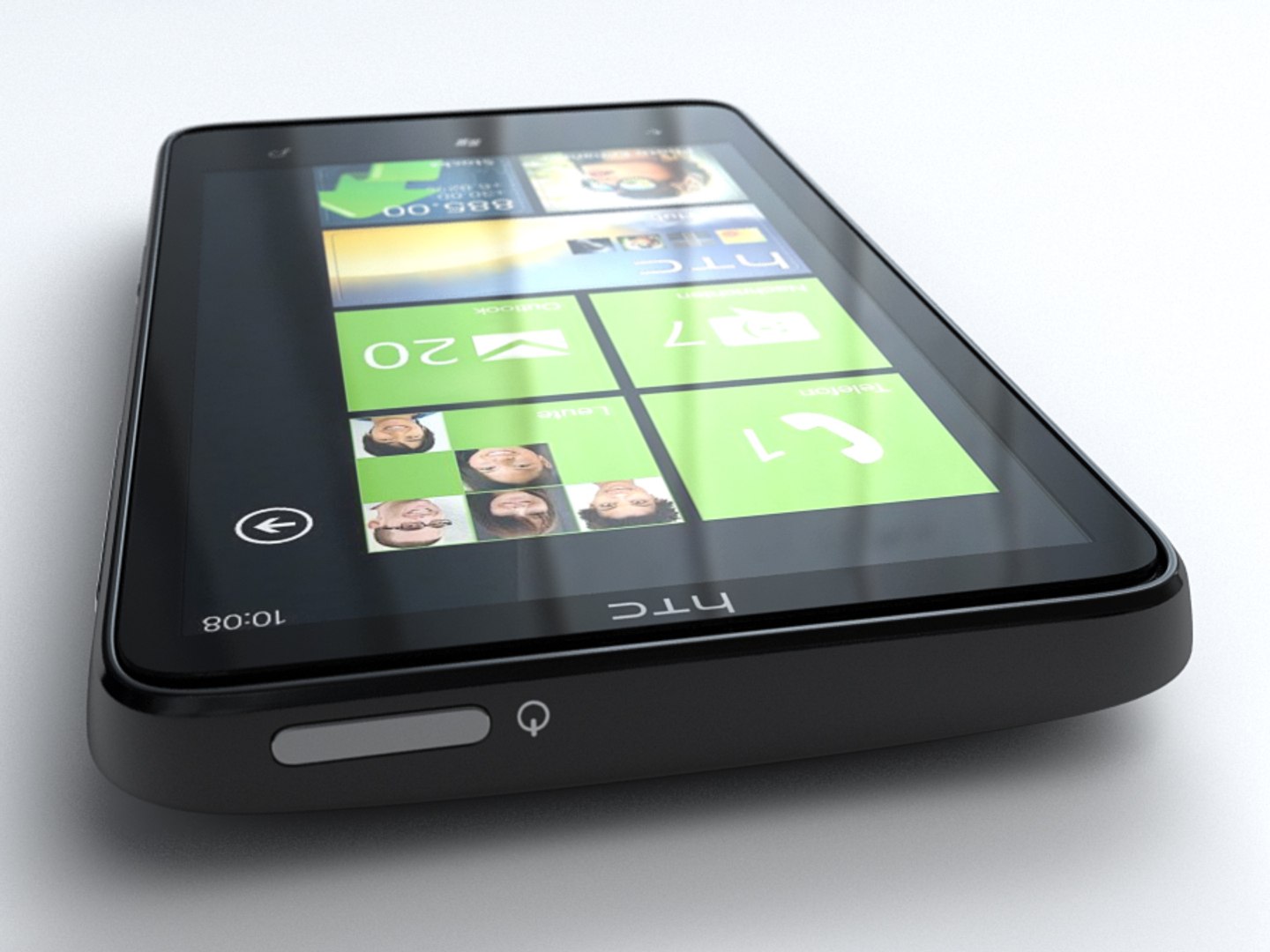 3d model of htc hd 7 mobile phone