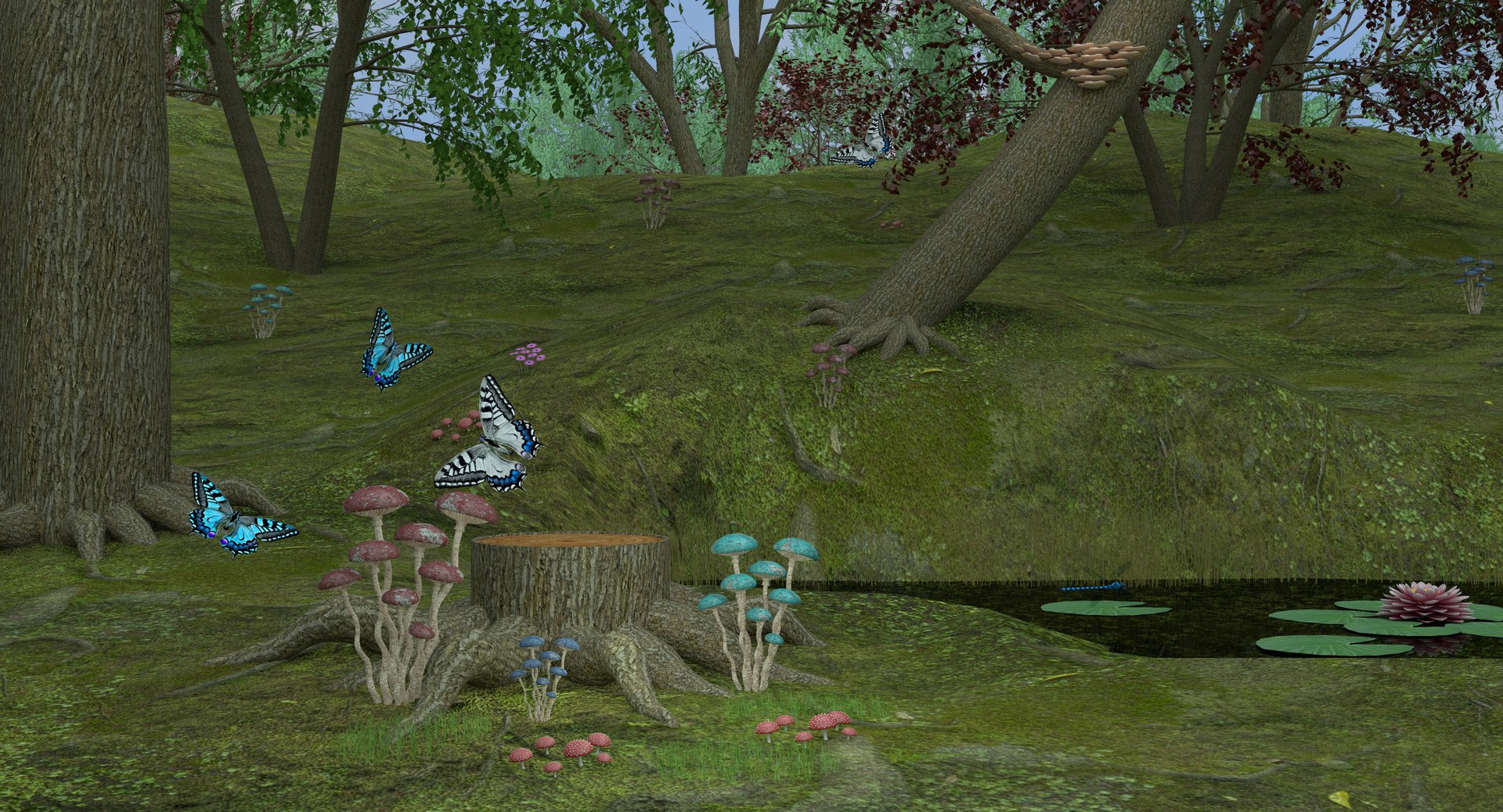 3D Fantasy Forest - TurboSquid 1311403