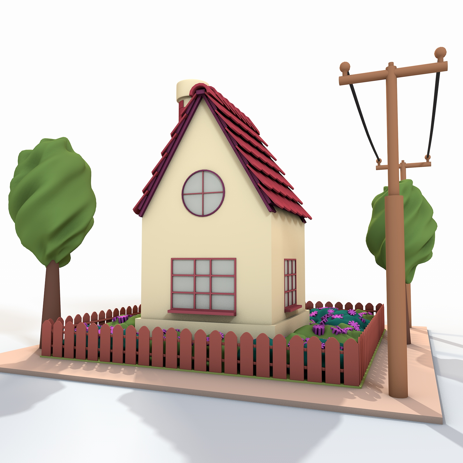 3d model cartoon house