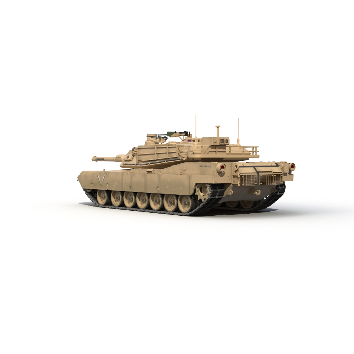 3d model of m1 abrams desert