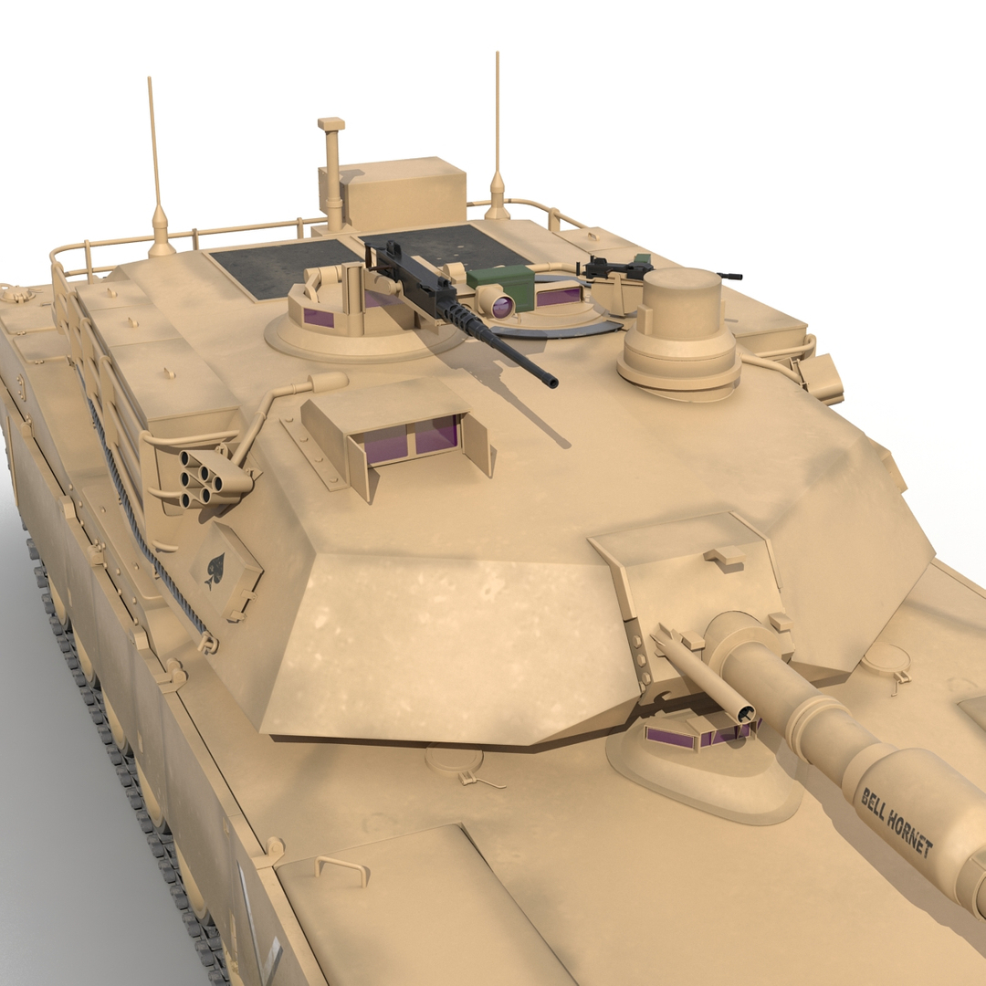 3d model of m1 abrams desert