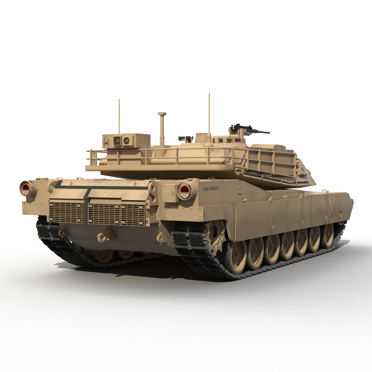 3d model of m1 abrams desert
