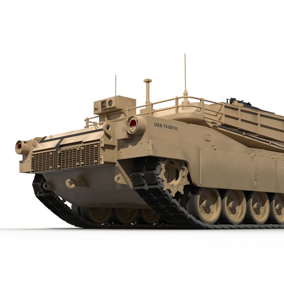 3d model of m1 abrams desert