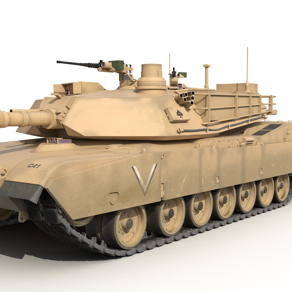 3d model of m1 abrams desert