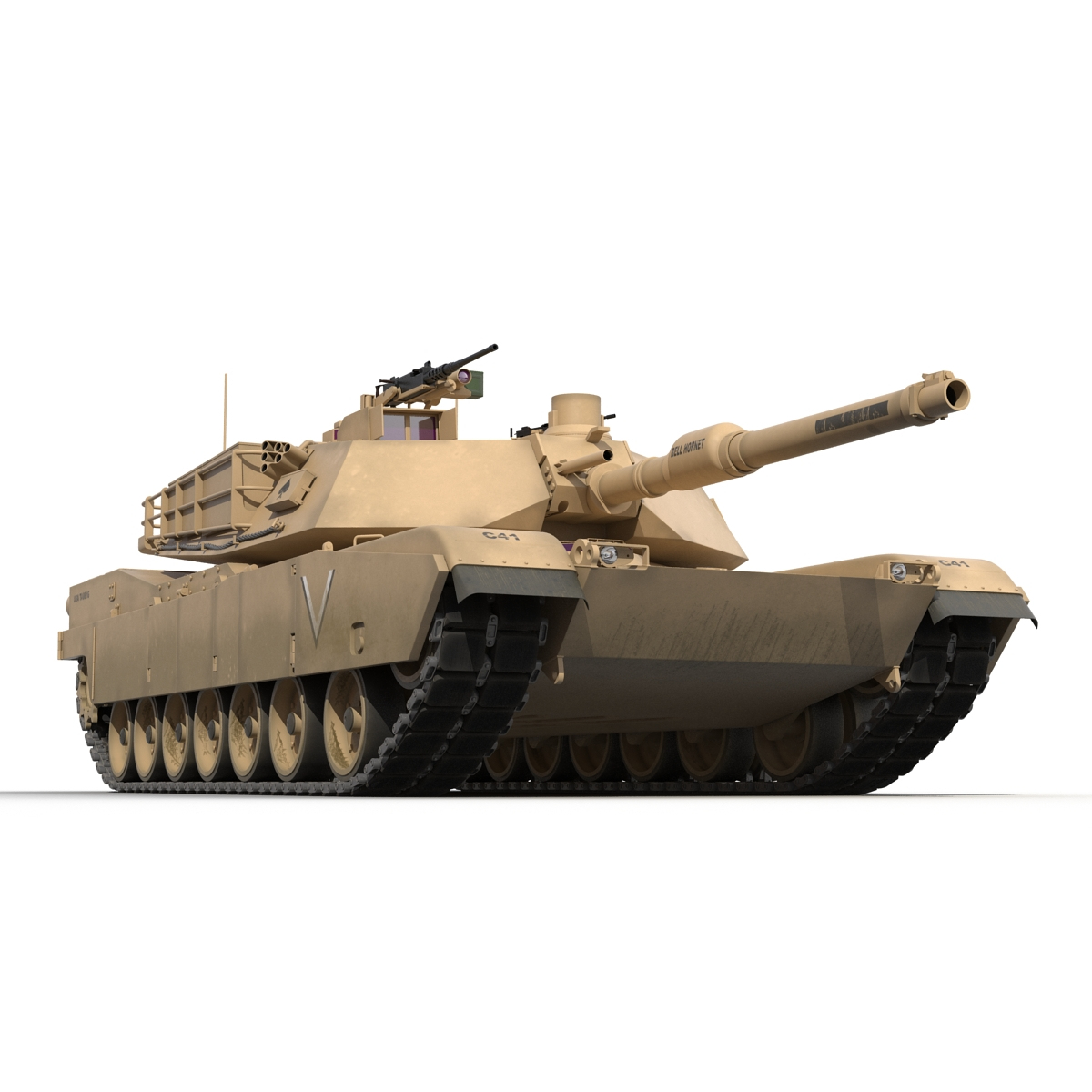 3d model of m1 abrams desert