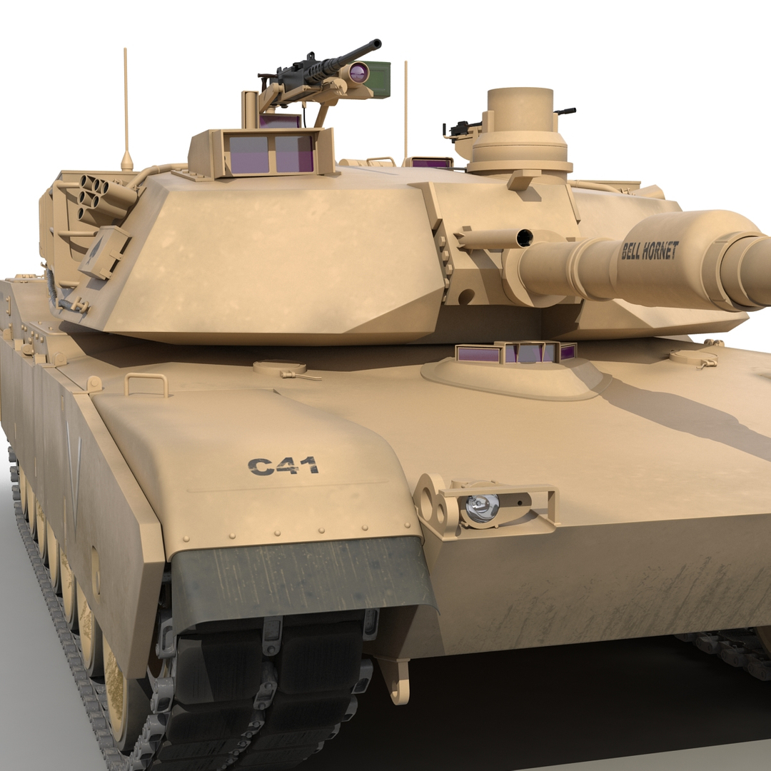 3d model of m1 abrams desert