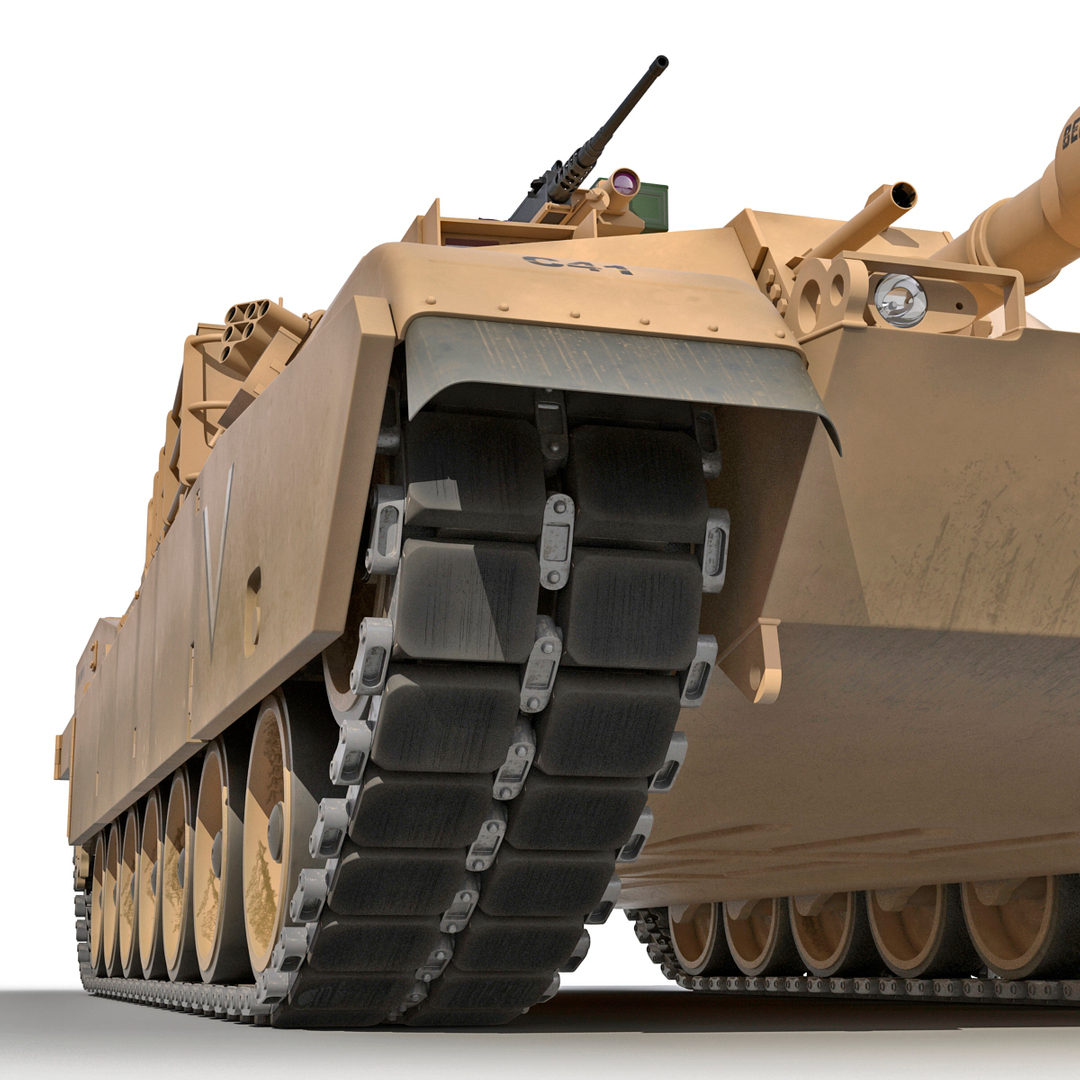 3d model of m1 abrams desert