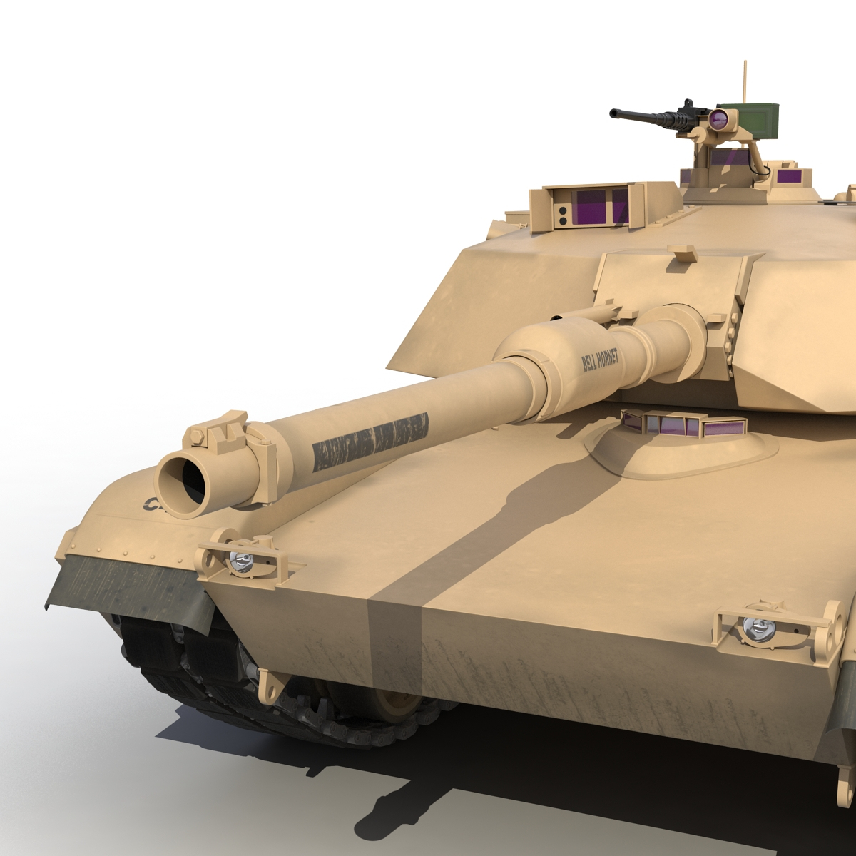 3d model of m1 abrams desert