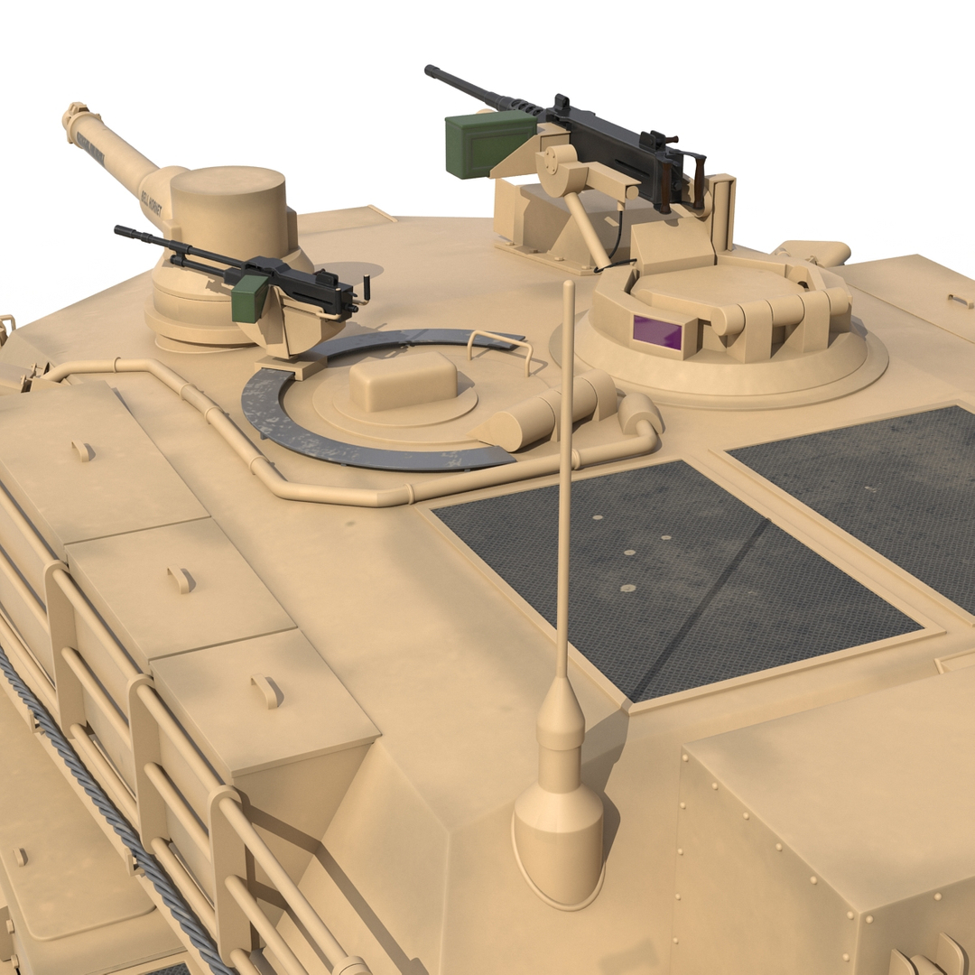 3d model of m1 abrams desert