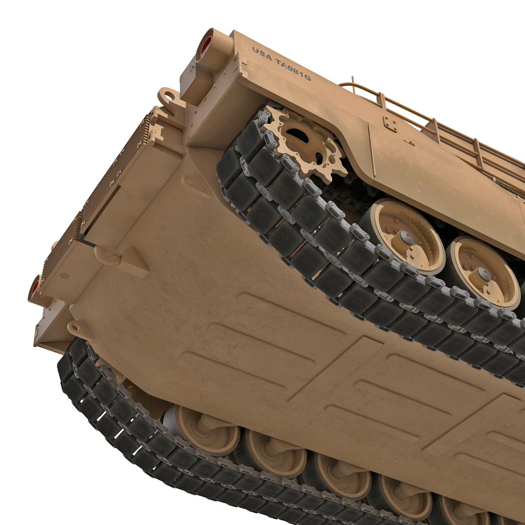 3d model of m1 abrams desert