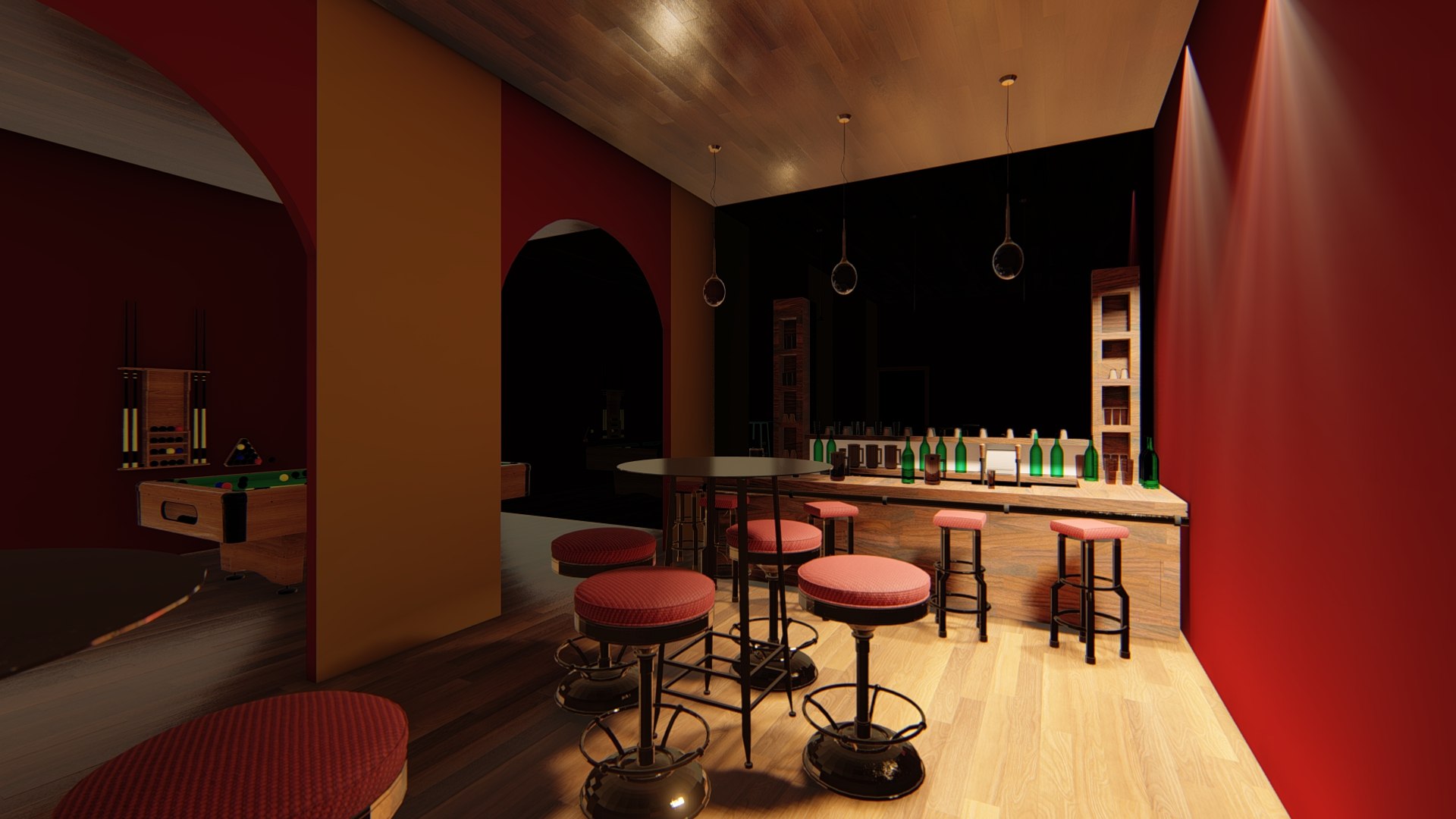 3D Bar Pool - TurboSquid 1392577