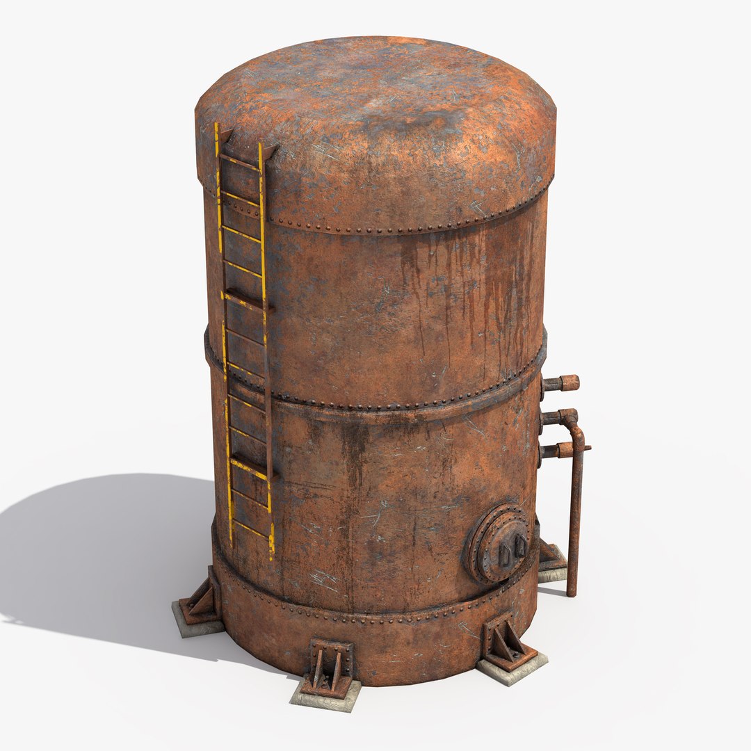 Rusted Metal Silo Model - TurboSquid 1278420