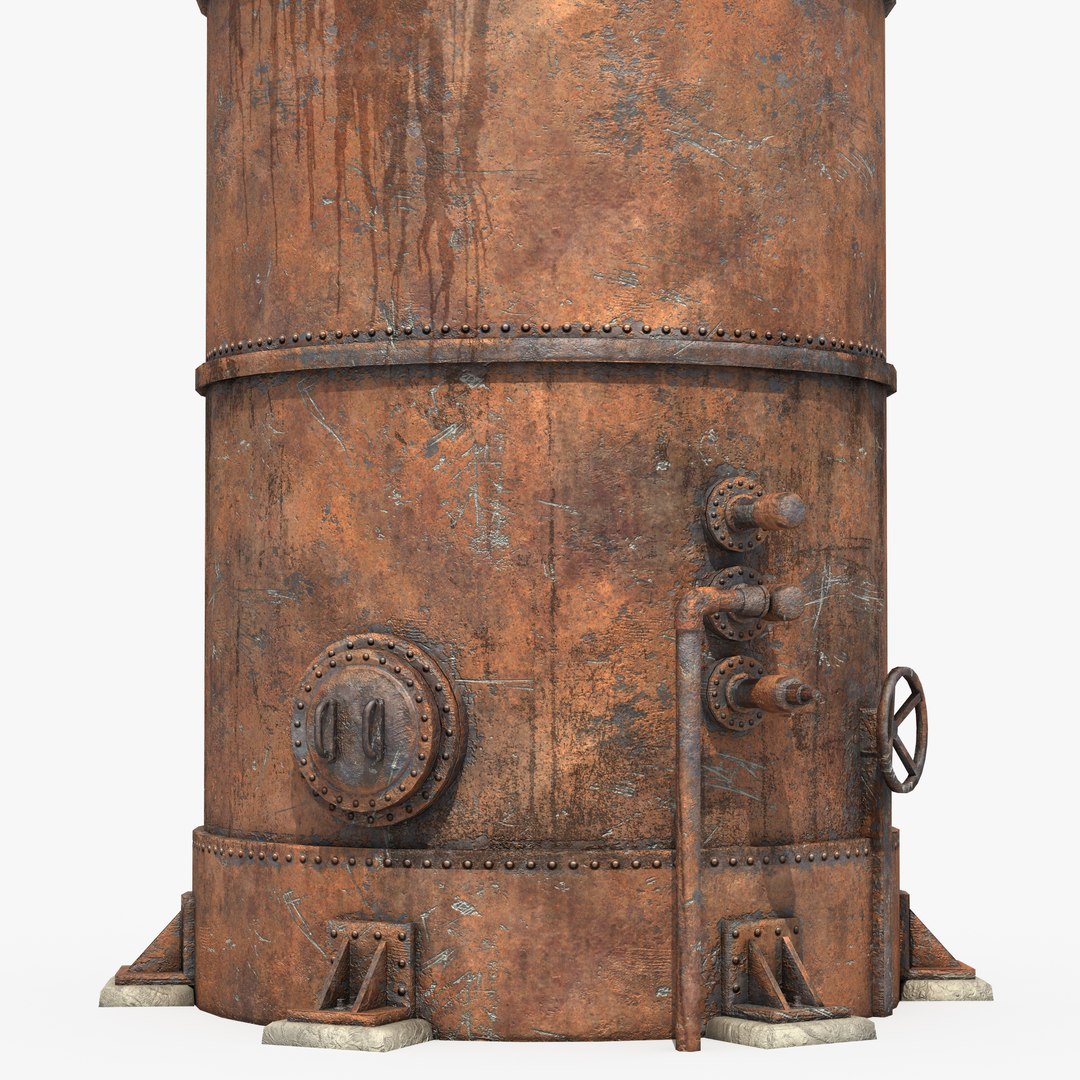 Rusted Metal Silo Model - TurboSquid 1278420
