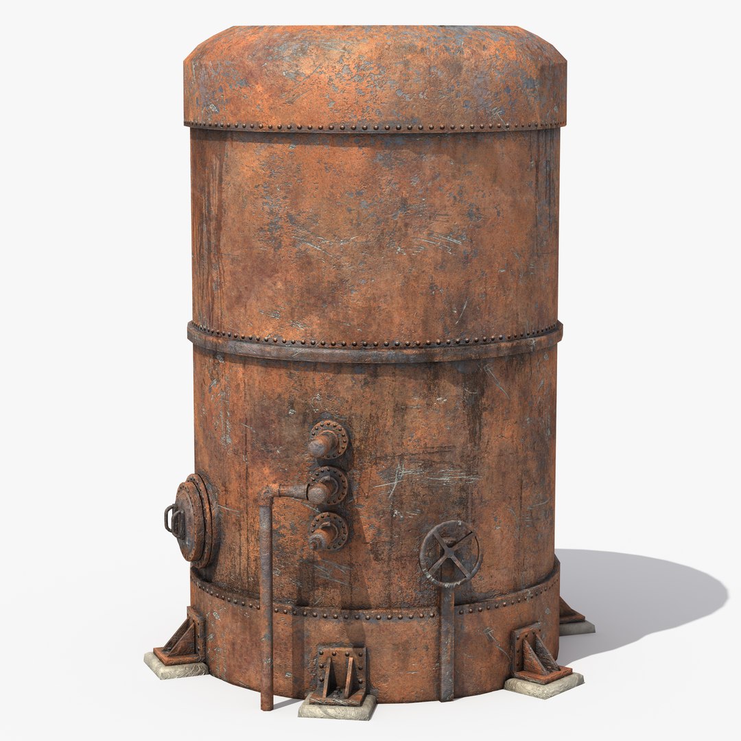 Rusted Metal Silo Model - TurboSquid 1278420