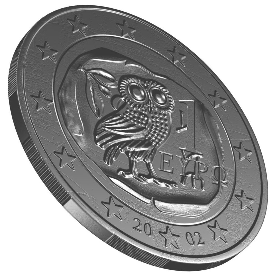 3d Coin 1 Euro Model