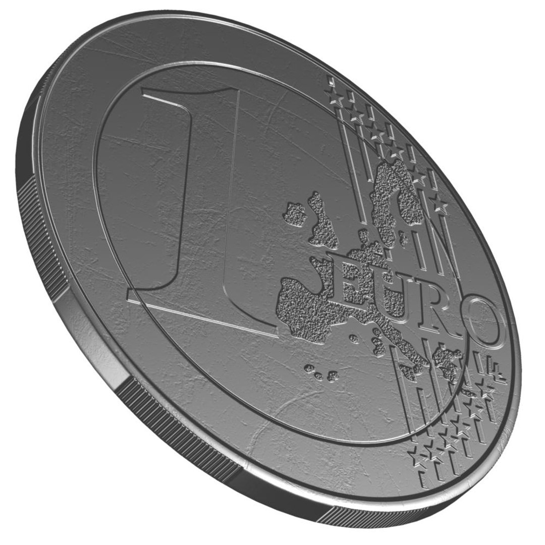 3d Coin 1 Euro Model