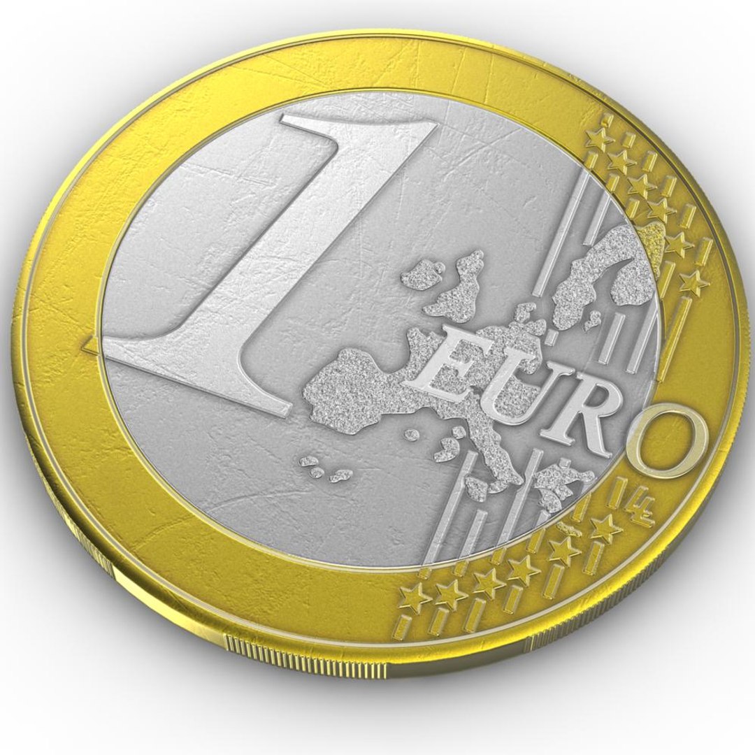3d Coin 1 Euro Model