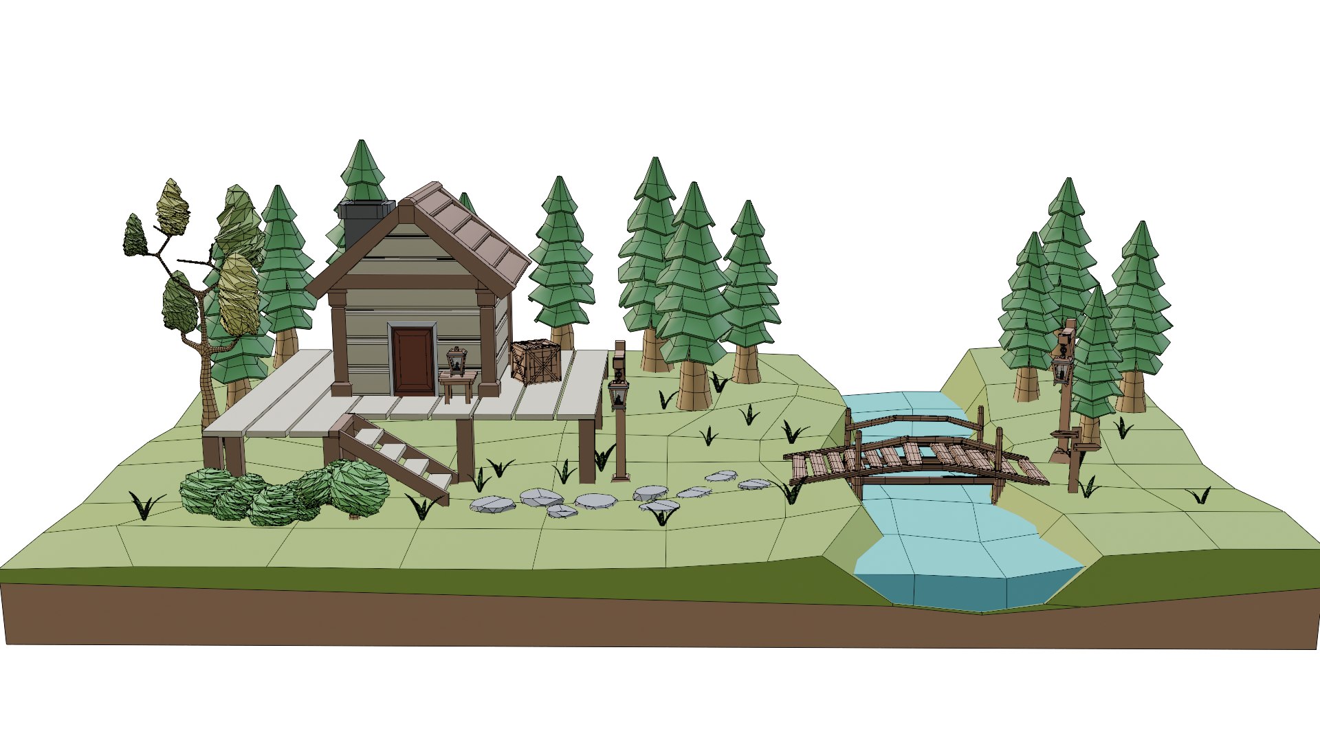 Free 3D Model Low Poly House - TurboSquid 1910430