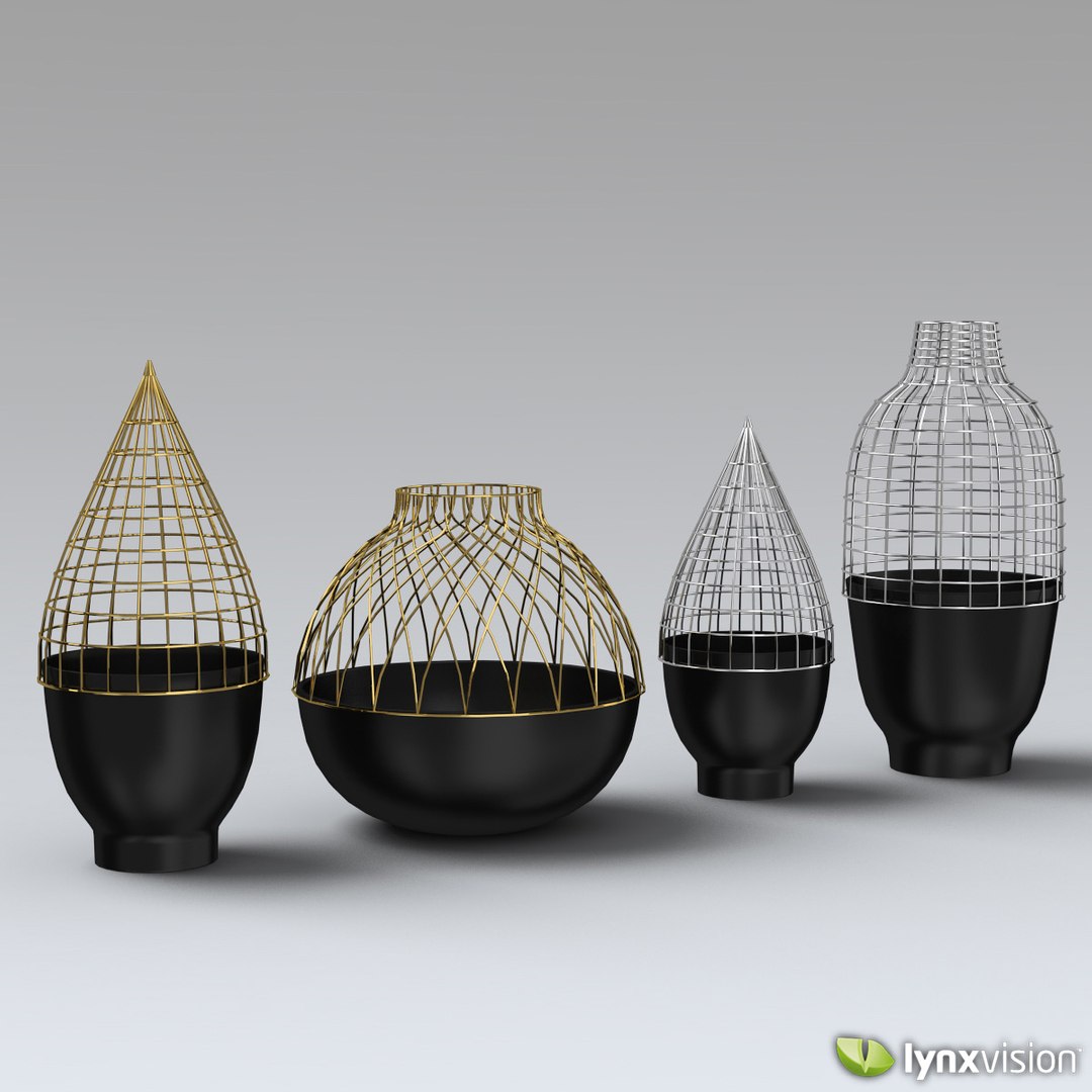 3d Grid Vases Gaia Gino