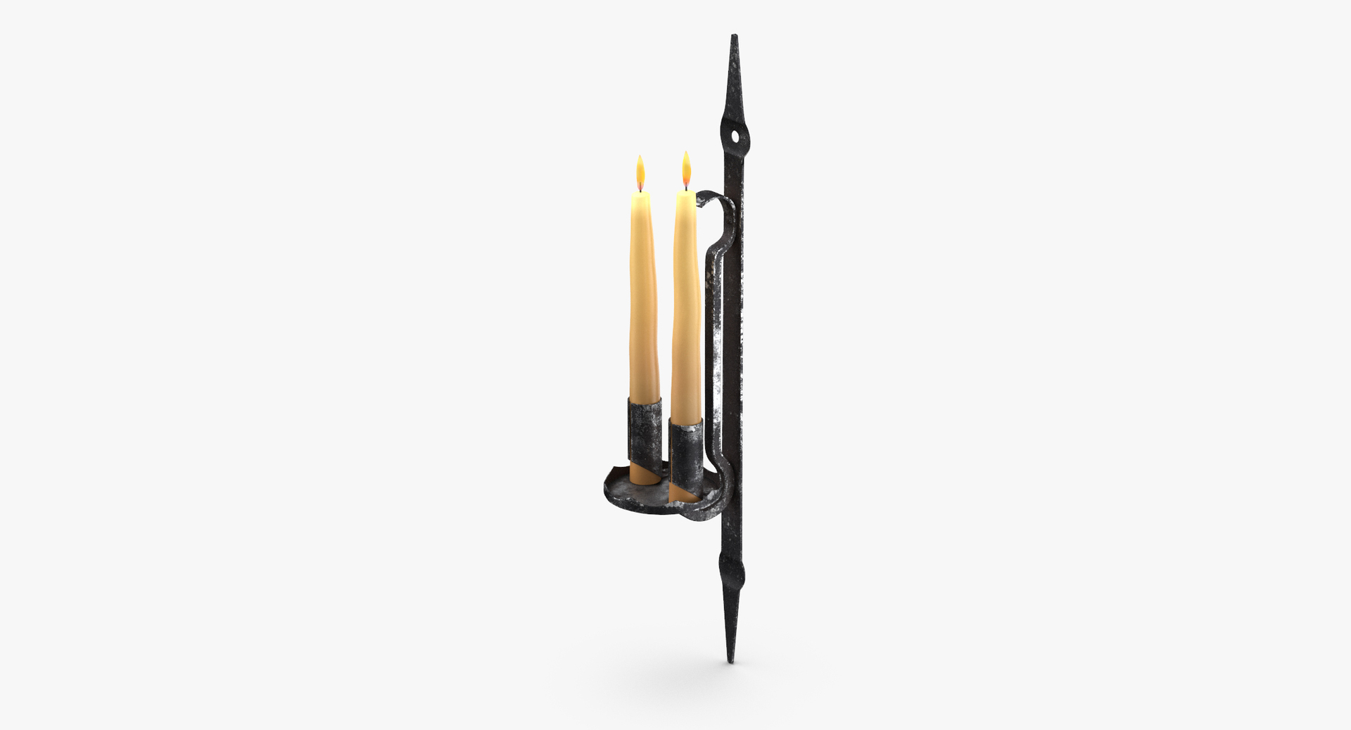medieval candle wall sconces 3d max