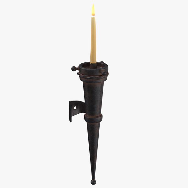 medieval candle wall sconces 3d max