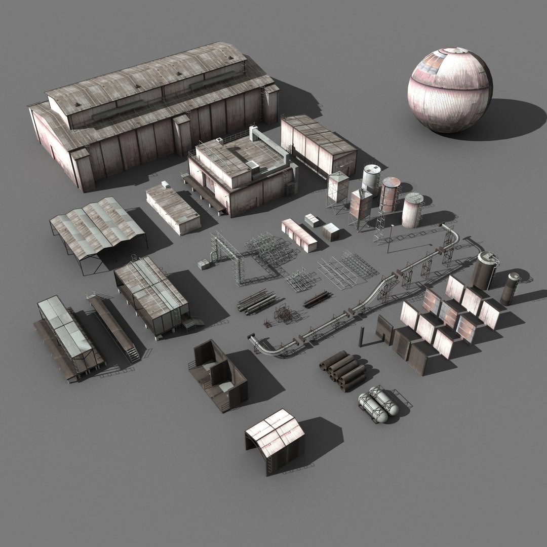 3D Buildings Industry Model - TurboSquid 1386427