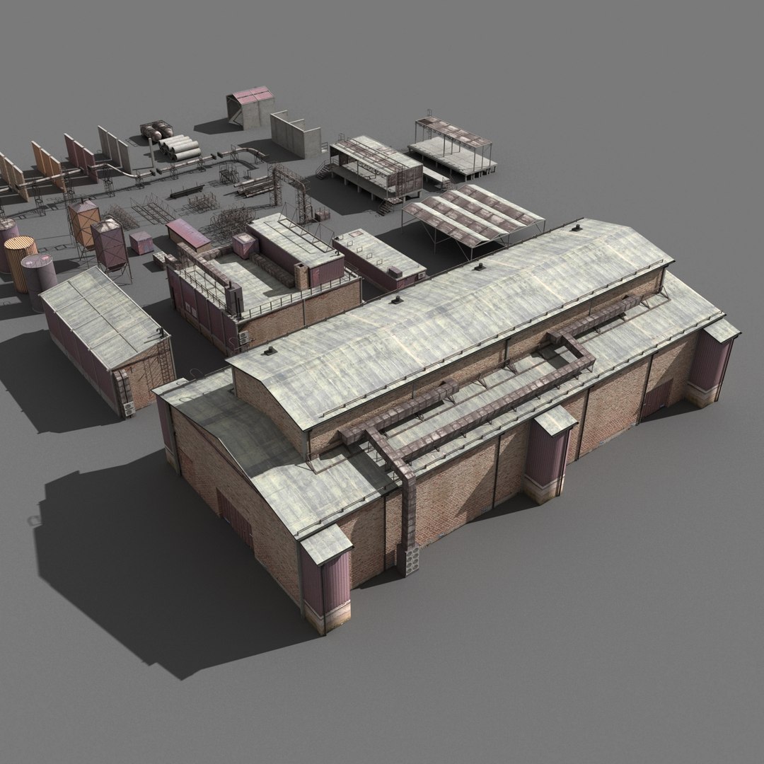 3D Buildings Industry Model - TurboSquid 1386427