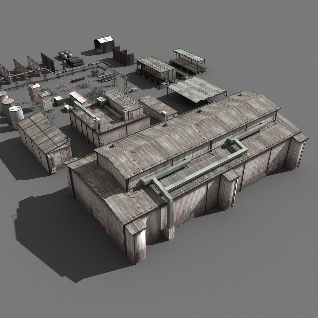 3D Buildings Industry Model - TurboSquid 1386427