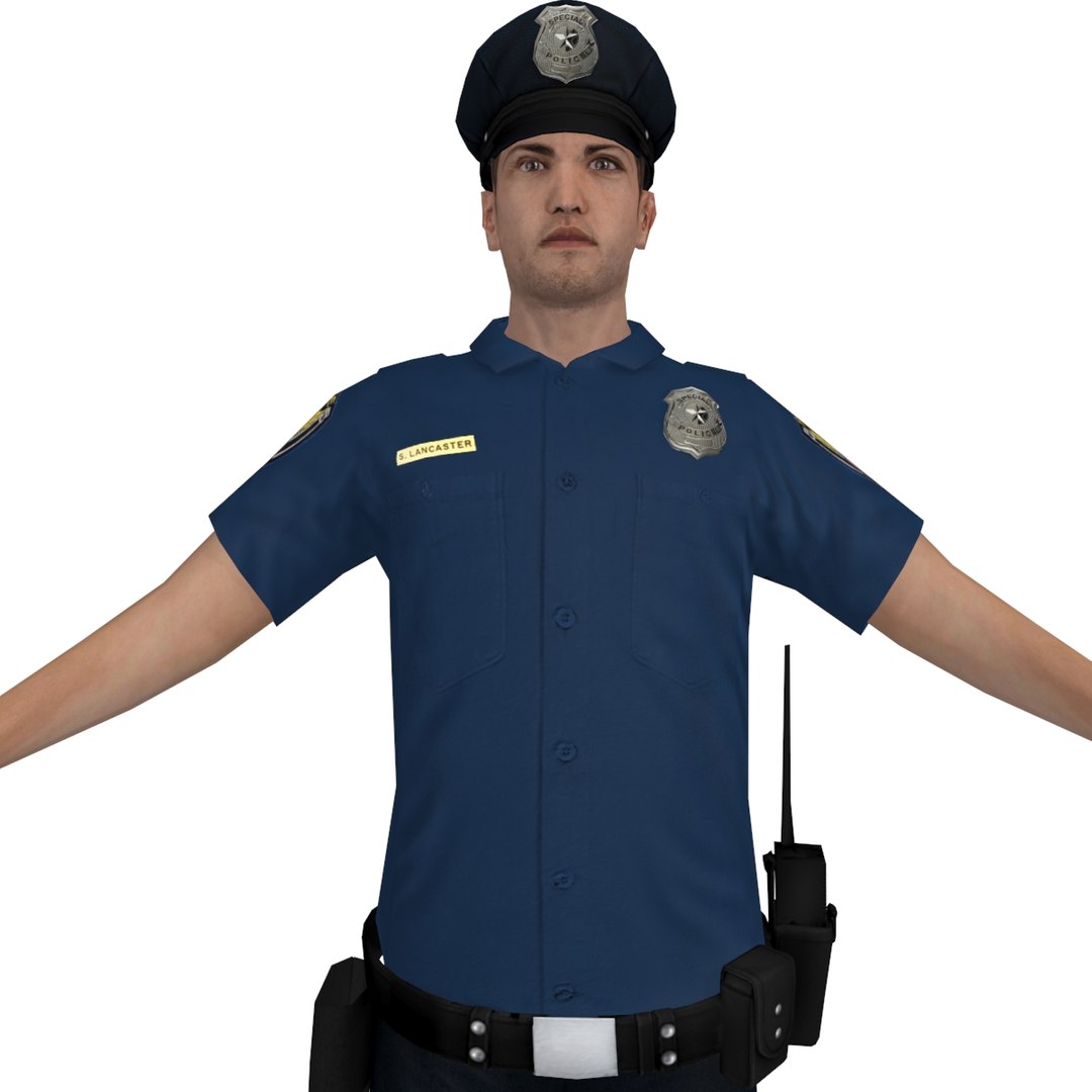 3d rigged police officer 6