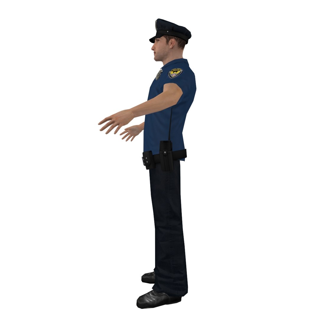 3d rigged police officer 6