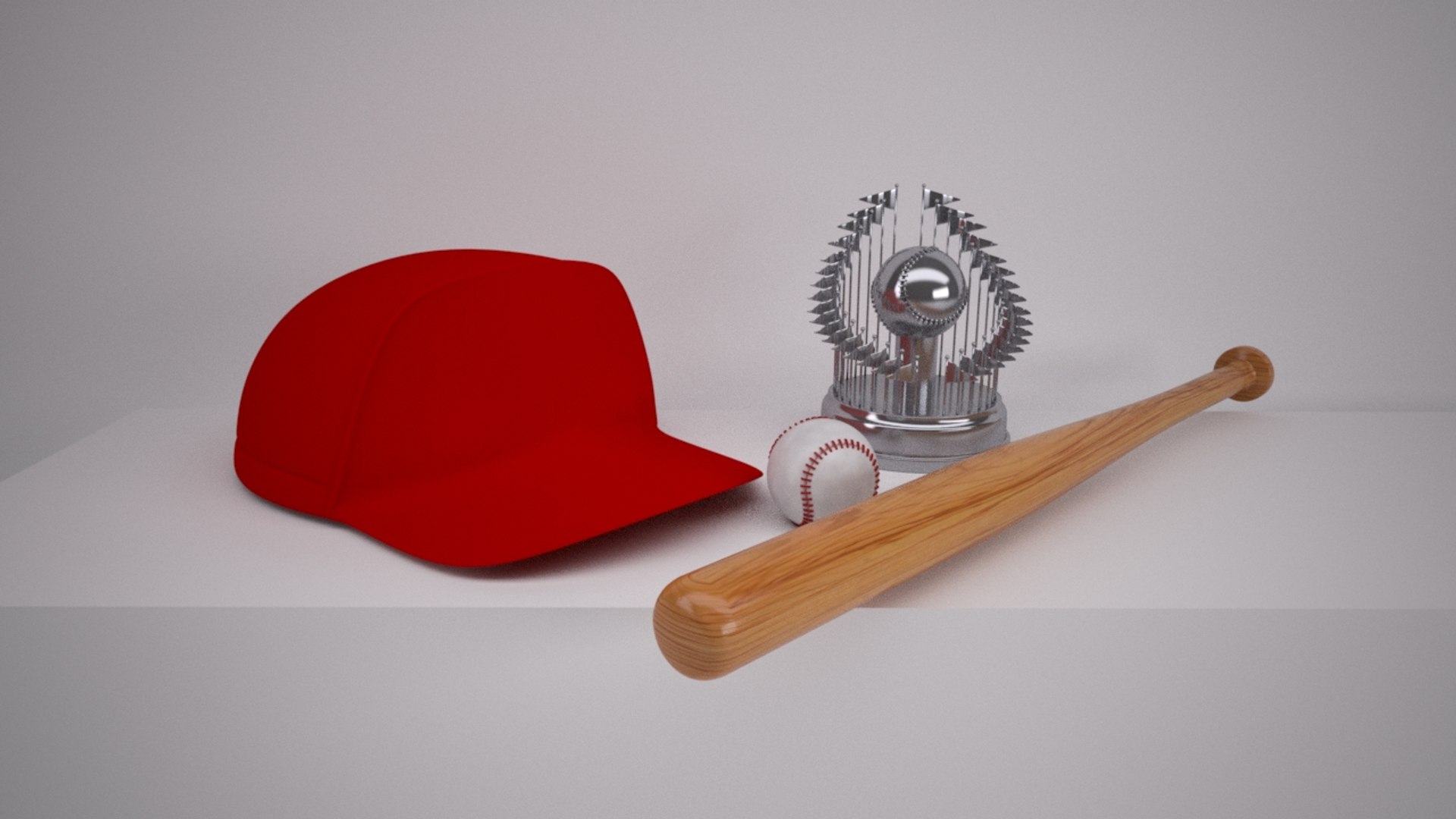 3d baseball bat trophy cap