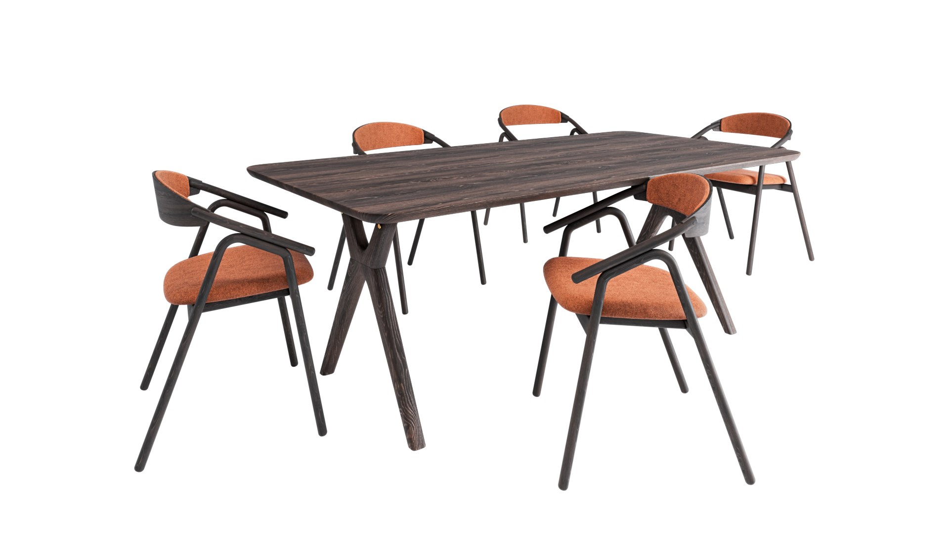 3D Amelia dining table and Veifa dining chair - TurboSquid 2115247